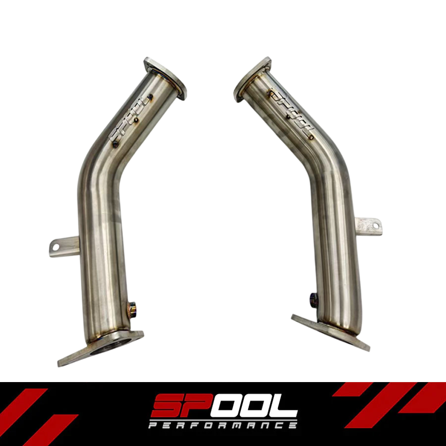 Spool 3 Inch VR30DTT Lower Downpipes Upgrade [Race Downpipes] | Infini