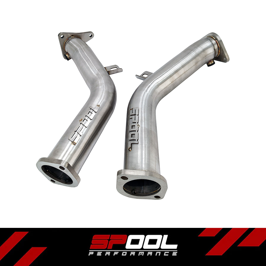 Spool 3 Inch VR30DDTT Lower Downpipes Upgrade [Race Downpipes] | Infin ...